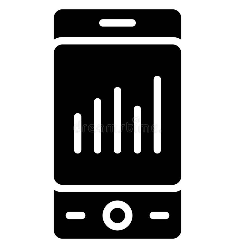 Mobile Graph Isolated Vector Icon Which Can Easily Modify or Edit Stock ...