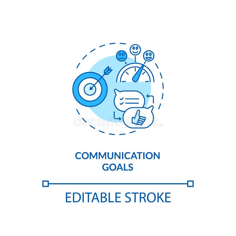 Communication Goals Concept Icon Stock Vector - Illustration of ...