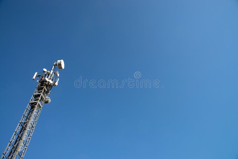 Communication Tower: Gsm, Umts, 3G and Radio Stock Photo - Image of ...