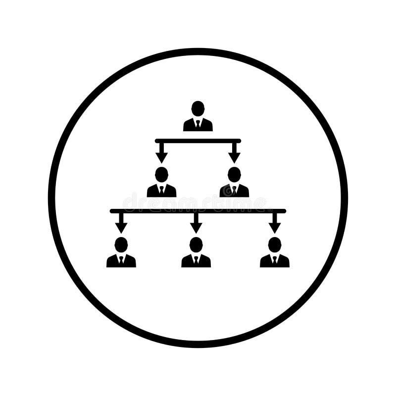 Hierarchy, Employee Structure Black Icon Stock Vector - Illustration of ...