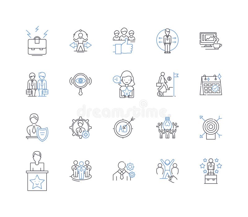 Communication Hub Line Icons Collection. Connect, Nerk, Hub, Junction ...