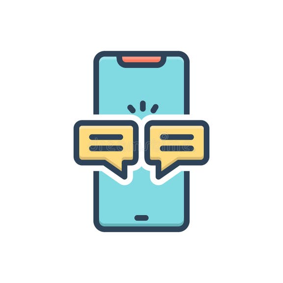 Color Illustration Icon for Communication, Chat and Conversation Stock ...