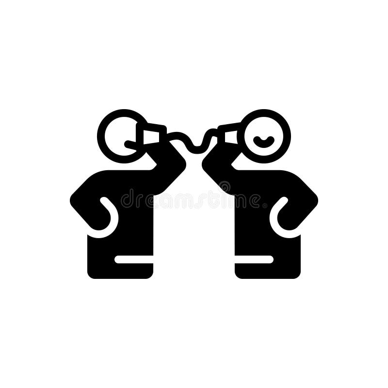 Black Solid Icon for Communication, Collaboration and People Stock ...