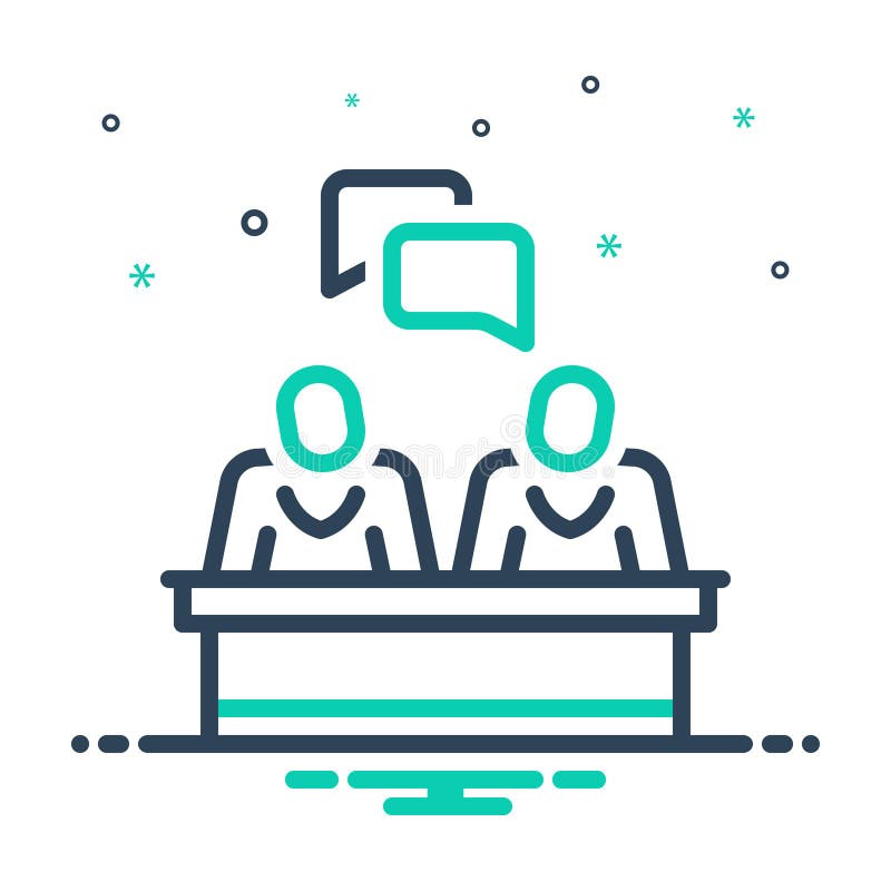 Mix Icon for Communication, Conversation and Gossip Stock Illustration ...