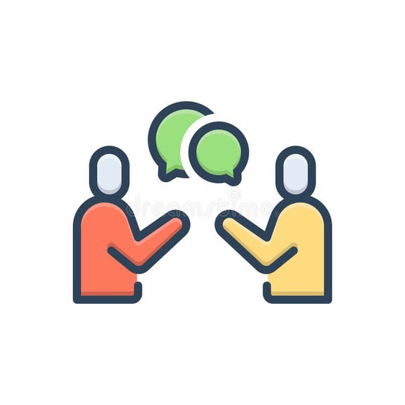 Color Illustration Icon for Communication, Gossip and Talk Stock ...