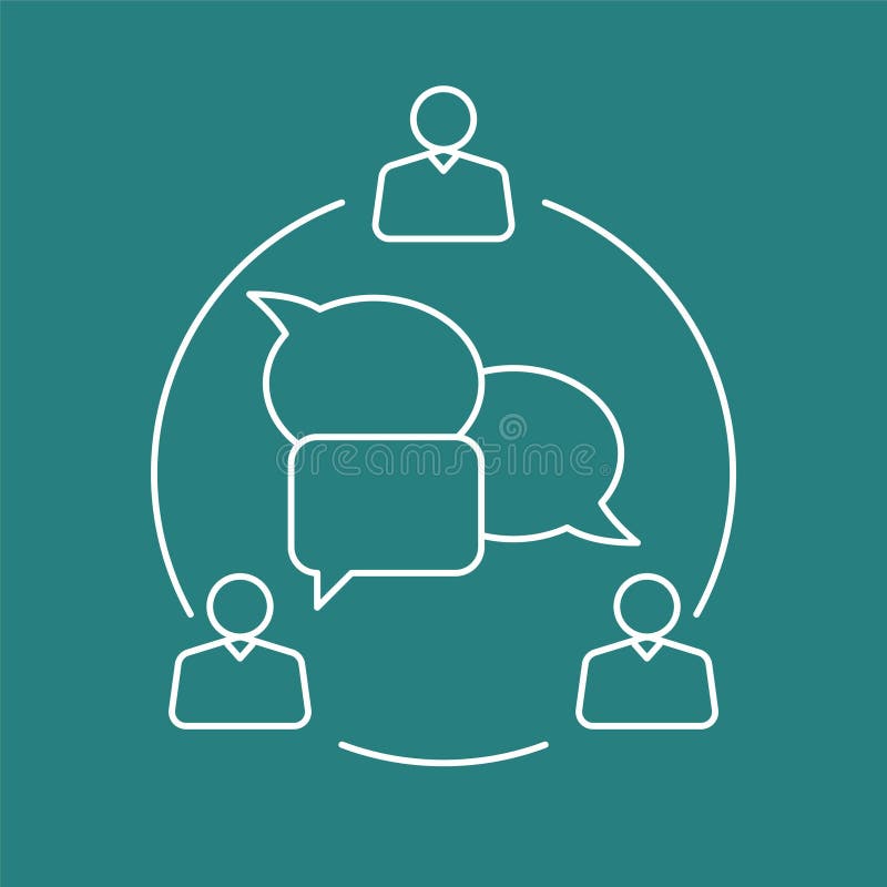 Communication Icon. People Icon Work Group Team Vector Stock Vector ...