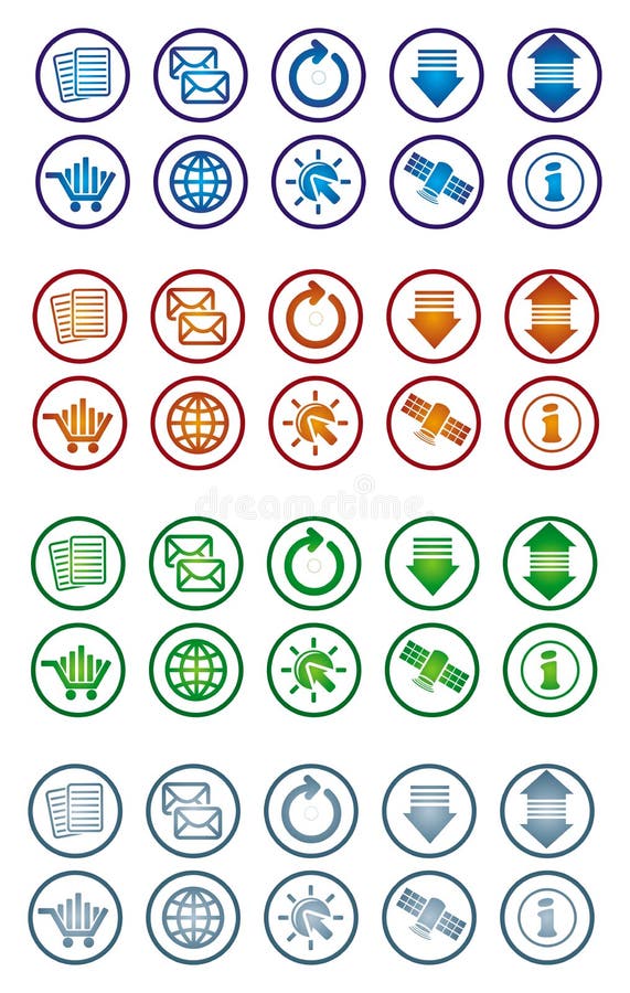 Communication Icon Set with Flat Design Style Good for Ui and ...