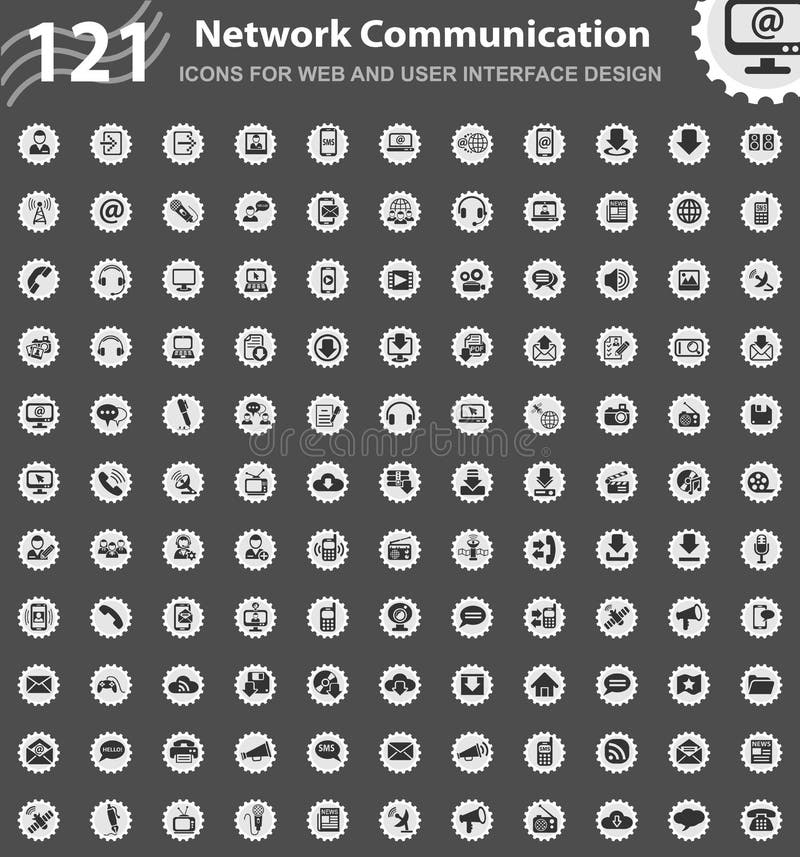 Communication icon set stock vector. Illustration of laptop - 126862805