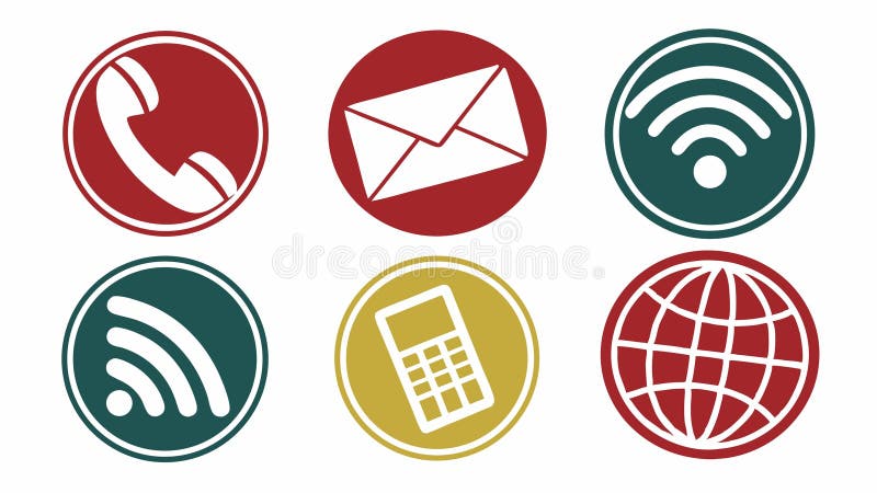 Red Communication Symbols Stock Illustrations – 7,533 Red Communication ...