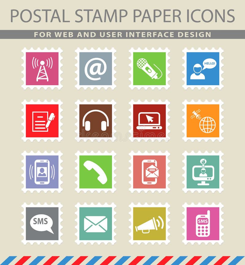 Communication icon set stock illustration. Illustration of planet ...