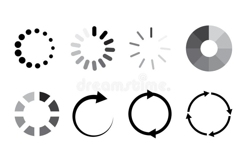 Vector Status Icon Set on Dark and Light Backgrounds. in Cartoon Style ...