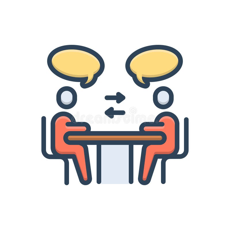 Color Illustration Icon for Communication, Talking and Argue Stock ...