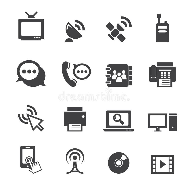 Communication icon stock vector. Illustration of mobile - 45873892