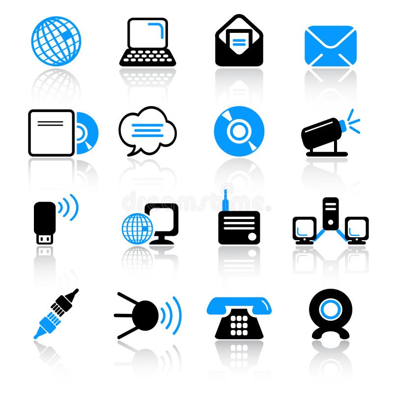 Communication icons stock vector. Illustration of media - 34764240