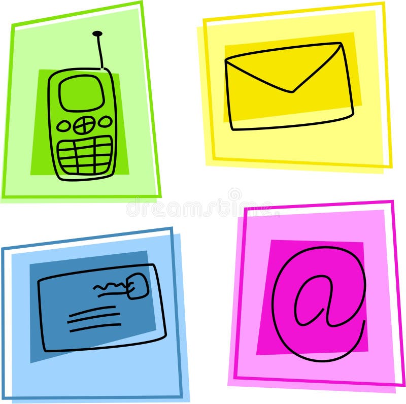 Communication icons stock vector. Illustration of elements - 863151