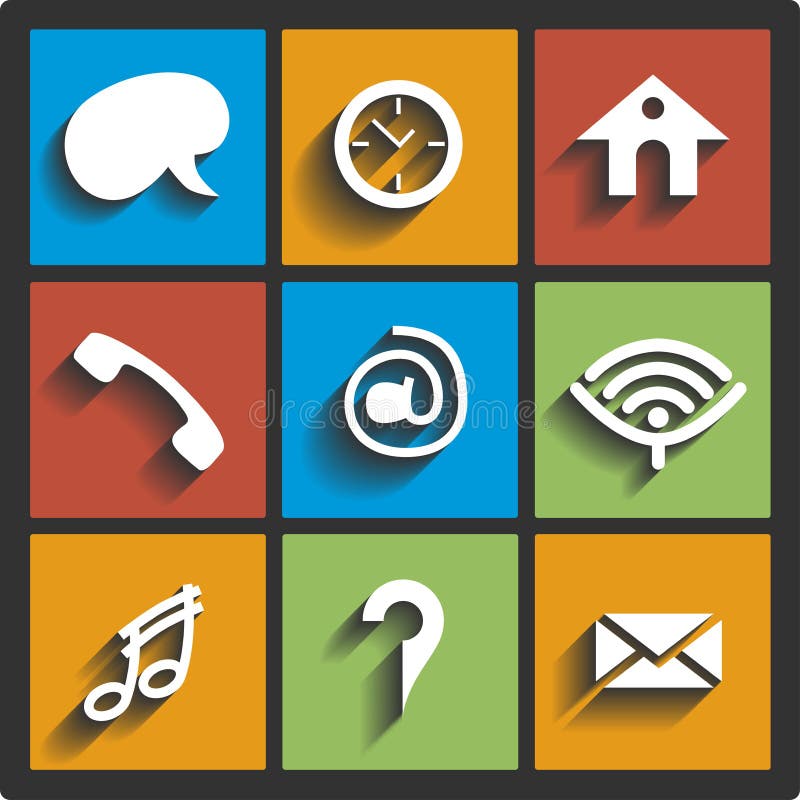 Communication icons stock vector. Illustration of unity - 31658334