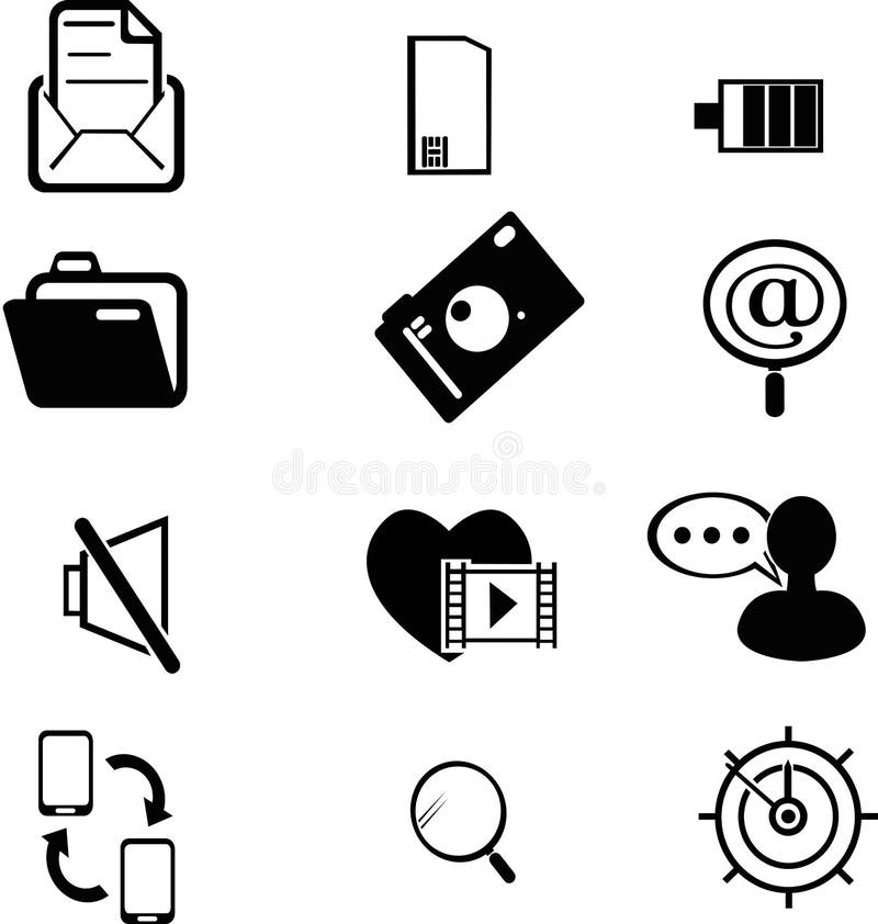 Communication icons stock vector. Illustration of connection - 33316599