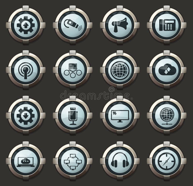 Communication icons stock vector. Illustration of computer - 65963012