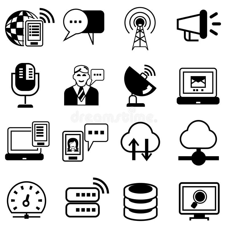 Communication icons stock illustration. Illustration of base - 59069333
