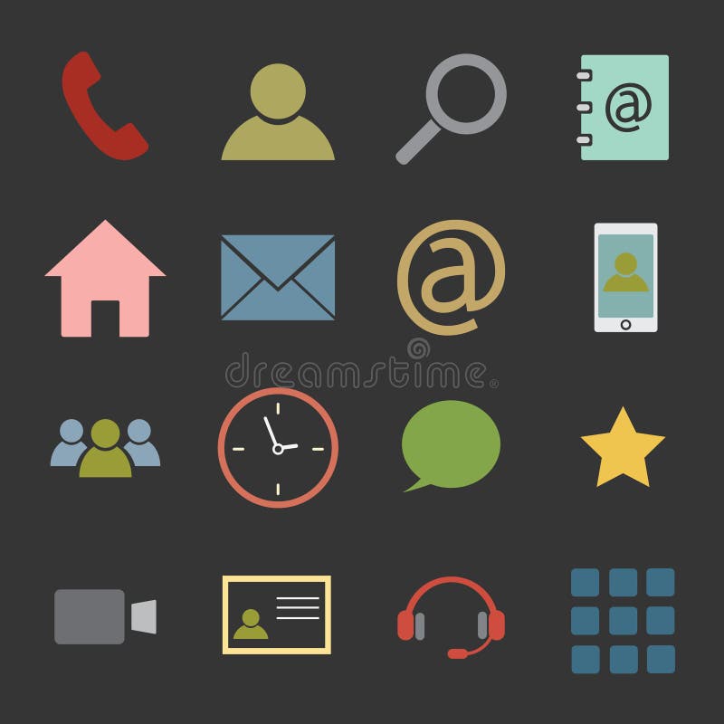 Communication icons stock vector. Illustration of book - 43212109