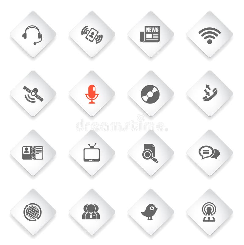 Communication icons set stock vector. Illustration of chat - 66721730