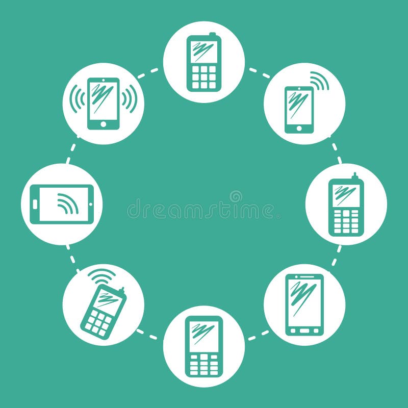 Communication icons stock vector. Illustration of portable - 59909585