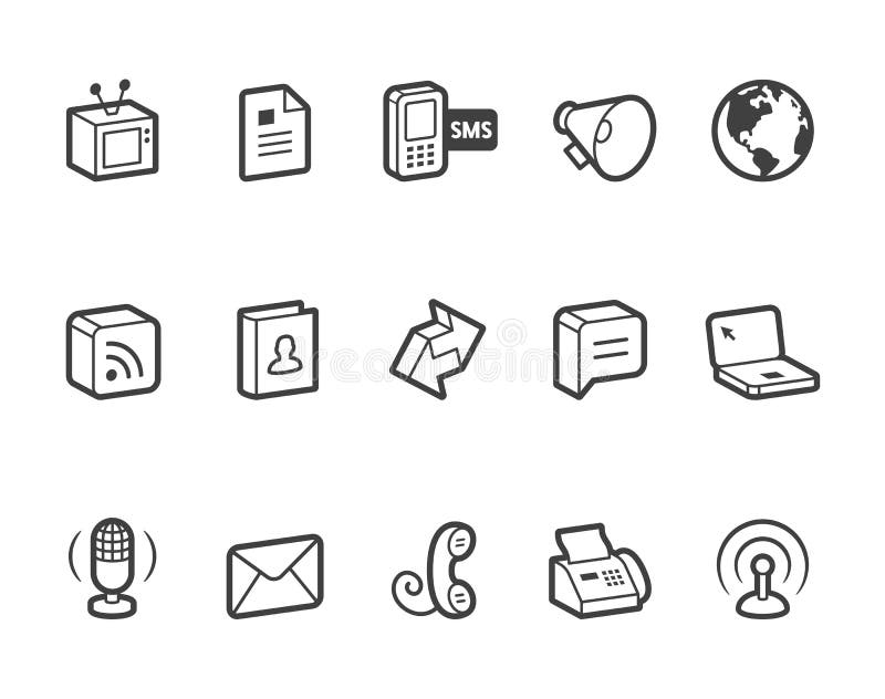 Communication Icons stock vector. Illustration of discussion - 52692767