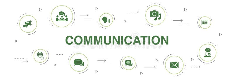 Communication Infographic 10 Steps Stock Vector - Illustration of ...