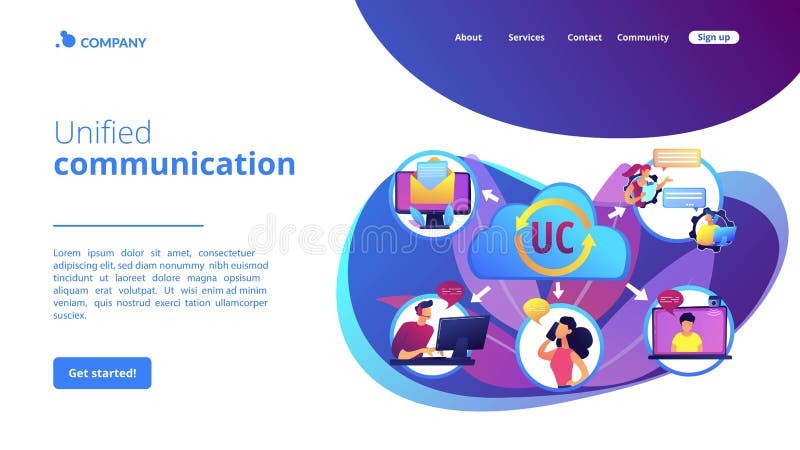 Concept of Unified Collaboration and Communication. Stock Vector ...