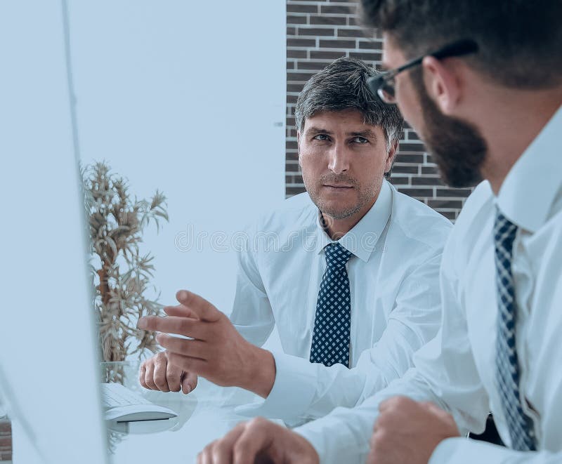 Employees of the Company in the Computer Room Stock Image - Image of ...