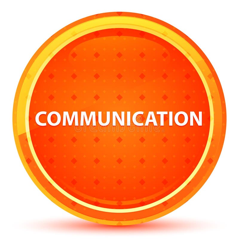 Communication Natural Orange Round Button Stock Illustration ...