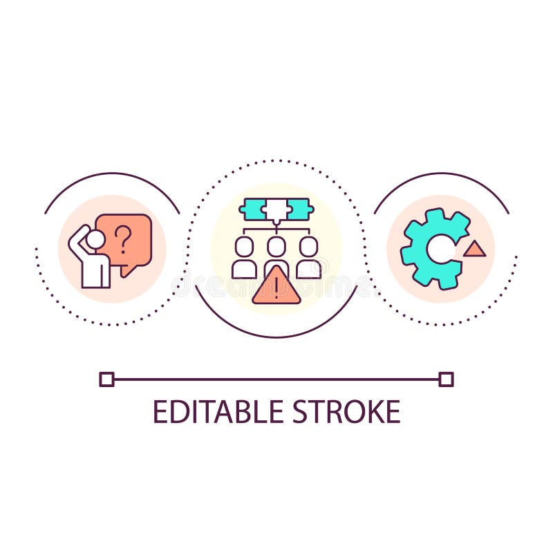 Communication Issues in Dev Team Loop Concept Icon Stock Vector ...