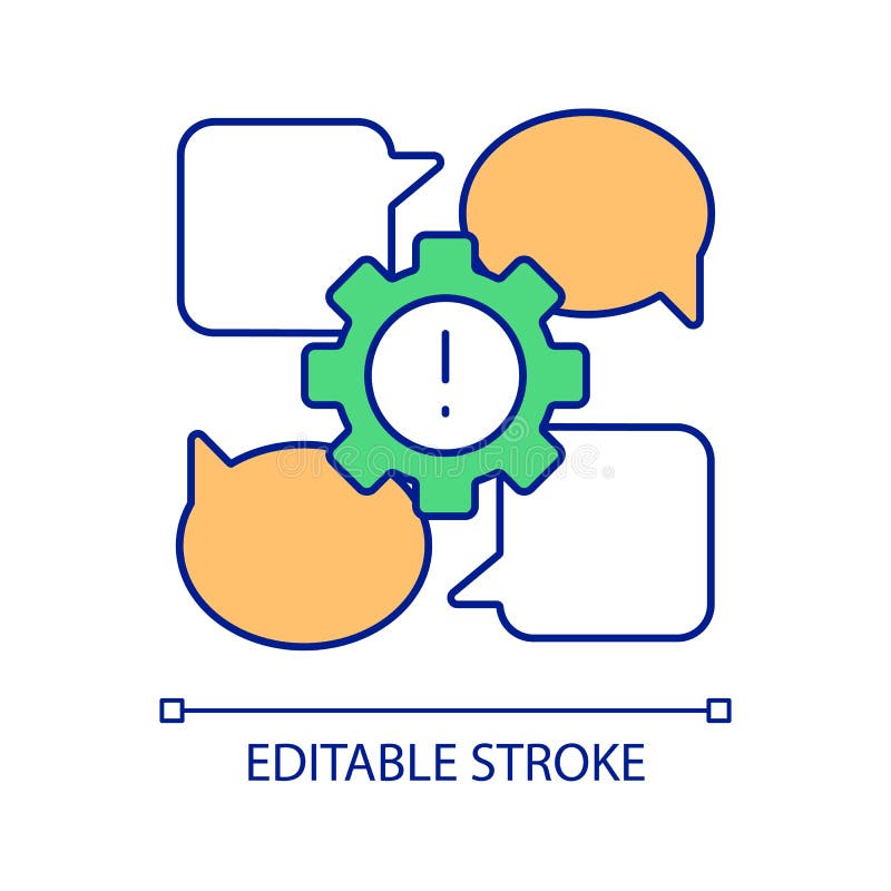 Communication Issues RGB Color Icon Stock Vector - Illustration of ...