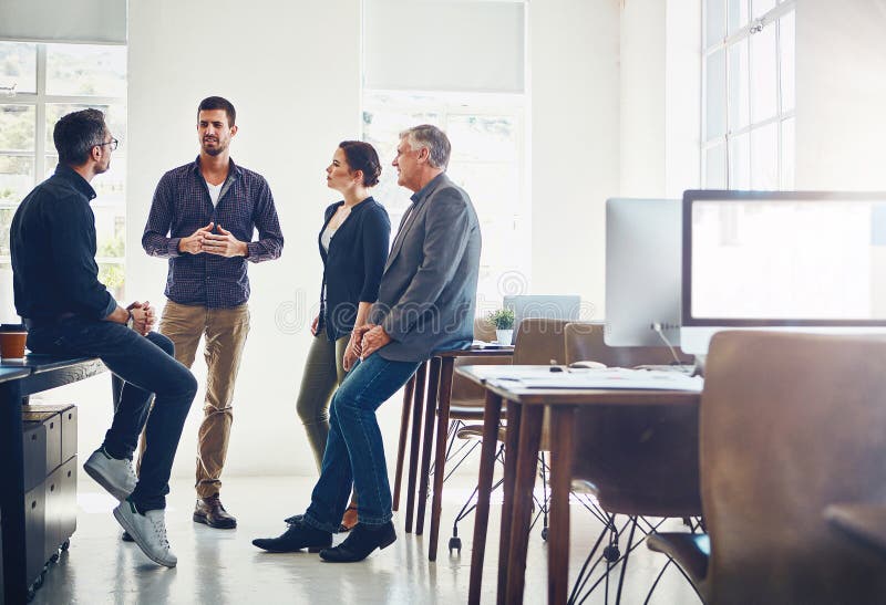 Communication is the Key Part of Any Team. a Group of Designers Having ...