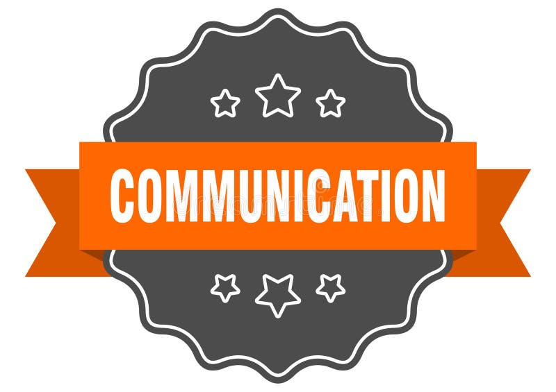 Communication Label. Communication Isolated Seal. Sticker. Sign Stock ...