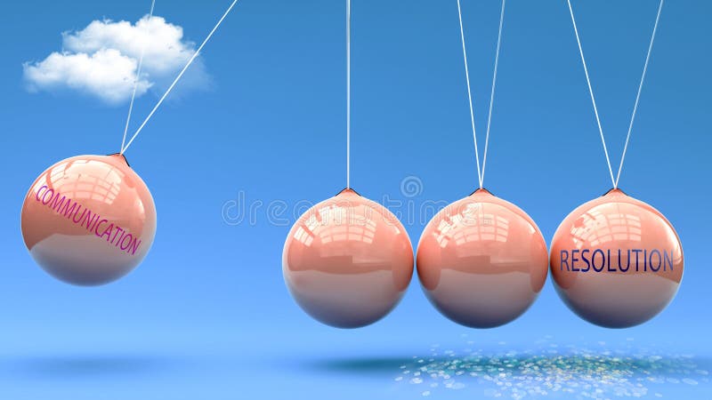 Communication Leads To Resolution. a Metaphor in Which Communication ...