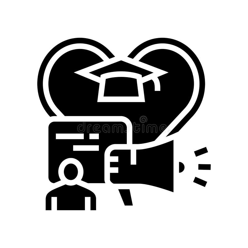 Communication and Learning Glyph Icon Vector Illustration Stock Vector ...
