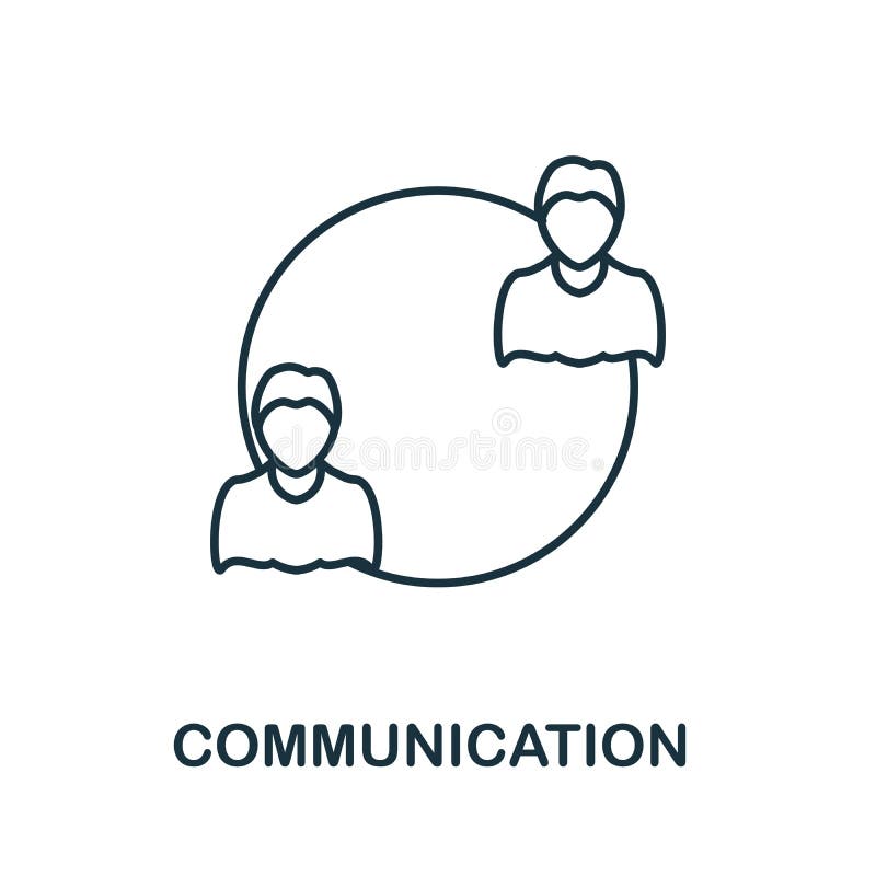 Communication Line Icon. Monochrome Simple Communication Outline Icon ...