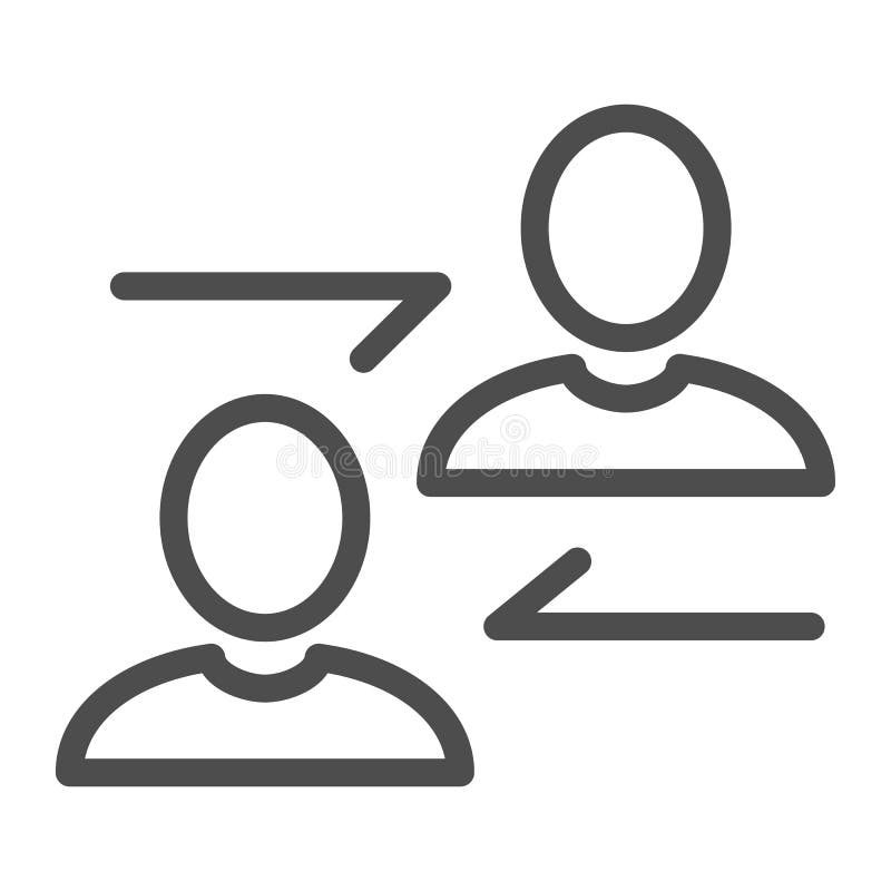 Communication Line Icon. People Vector Illustration Isolated on White ...