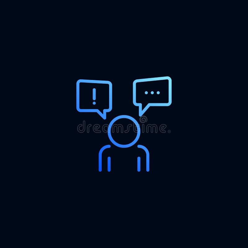 Communication Line Icon. Vector Illustration in Linear Style. Stock ...