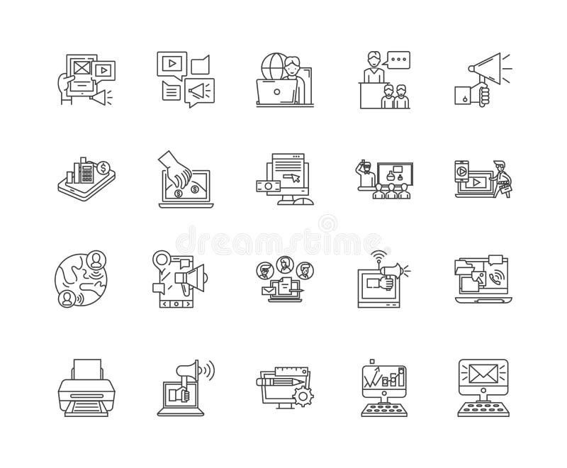 Communication Line Icon Concept. Communication Vector Linear ...