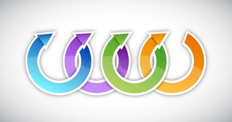 Communication Link Concept with Arrows Stock Illustration ...