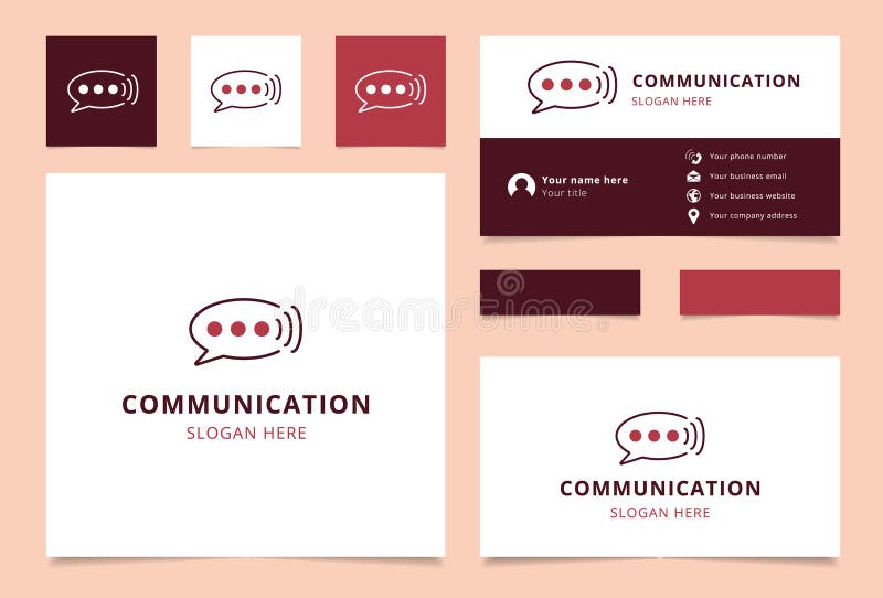 Communication Logo Concept Featuring a Chat Bubble Transmitting a ...