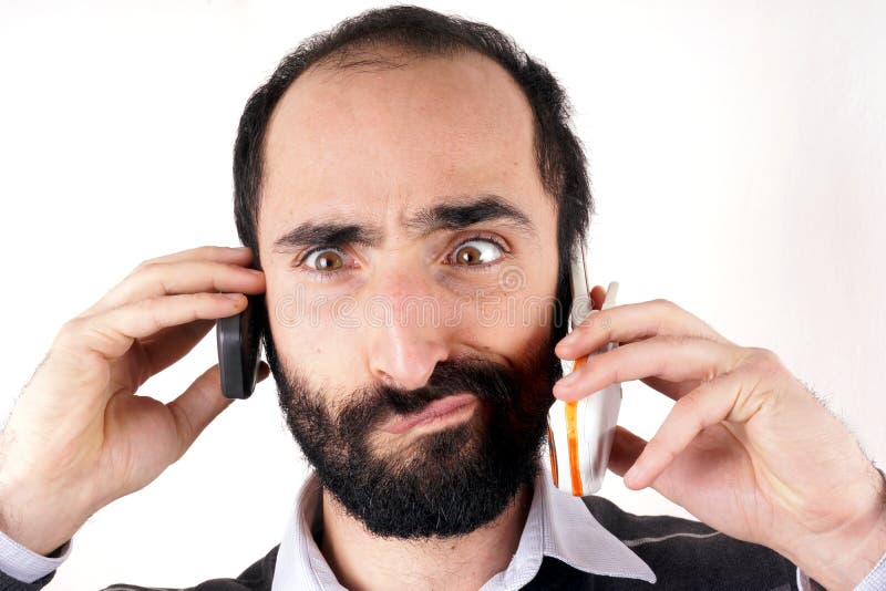 Communication man stock photo. Image of phones, devices - 49838992