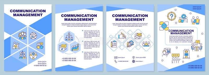 Communication Management Brochure Template Stock Vector - Illustration ...