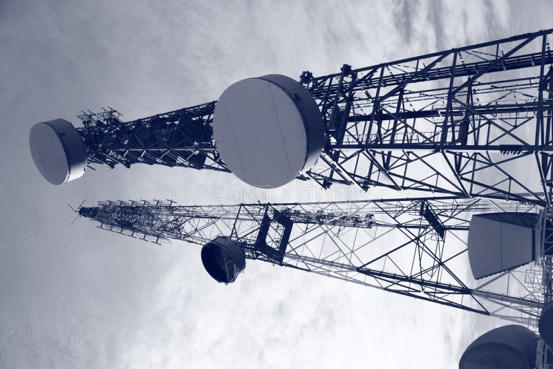 Communication mast stock image. Image of antenna, media - 17444863