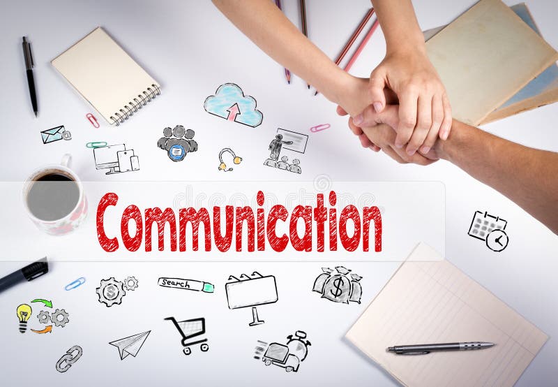 Communication. the Meeting at the White Office Table Stock Image ...