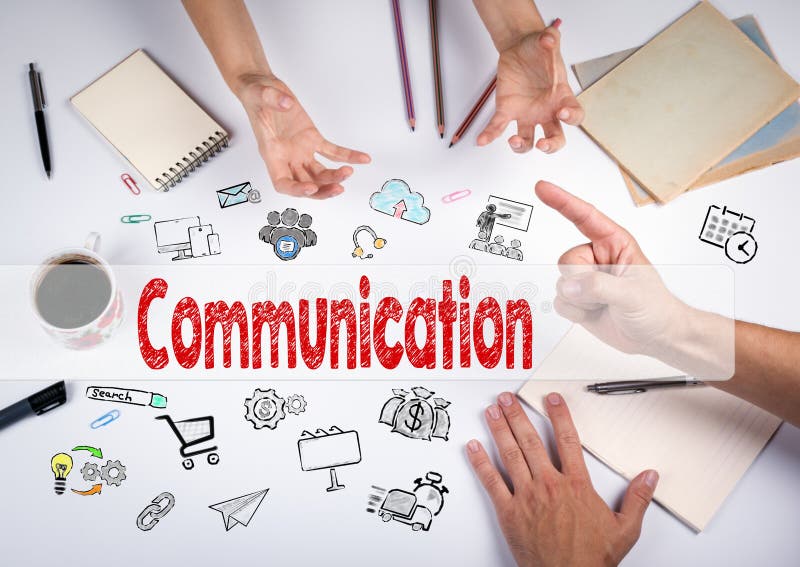 Communication. the Meeting at the White Office Table Stock Image ...