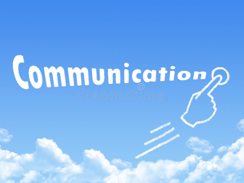 Communication Message Cloud Shape Stock Illustration - Illustration of ...