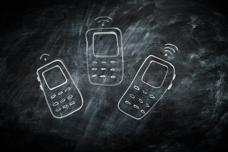 Communication Mobile Phones Stock Illustration - Illustration of ...